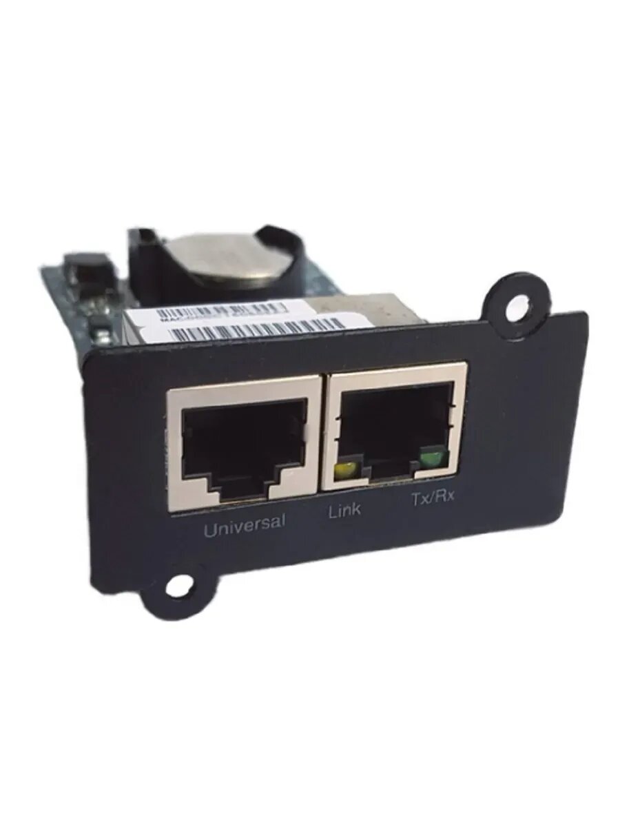 Карта удаленного управления пмкард, SNMP, для ИБП Сайбер Электро, черная, Ethernet, Tx/Rx, LINK