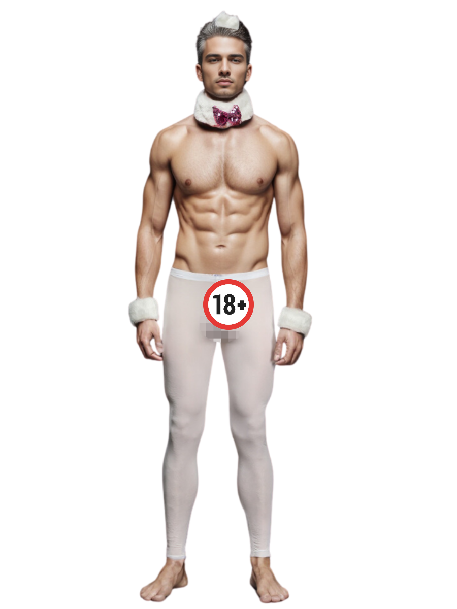 Мужской костюм "Заяц" 4в1 белый LaBlinque LB15718 S/M (44-46)