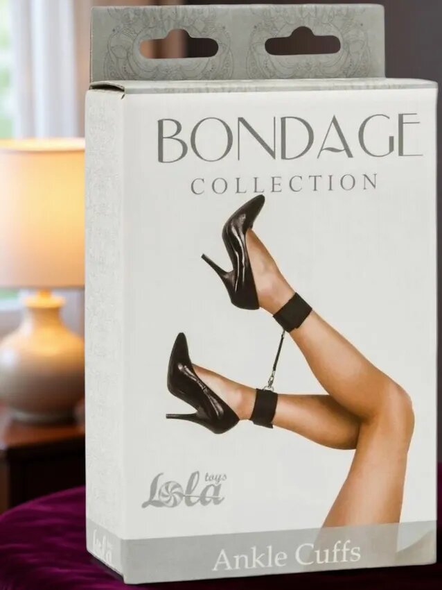 Поножи Lola games Bondage Collection One Size, 1052-01, для фиксации, регулируемые, черные