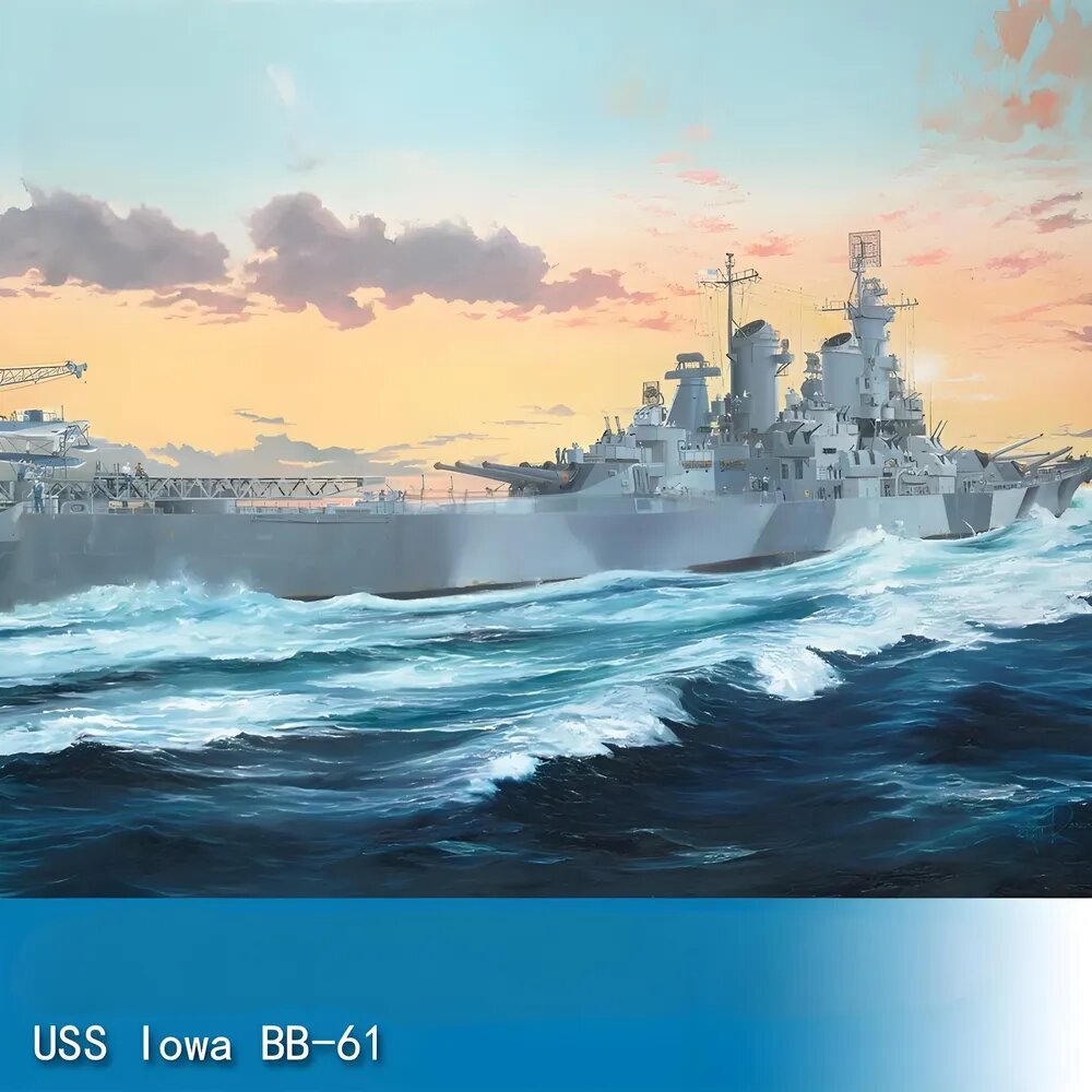 Hobby Boss 86517 1/350 Авианосец ВМС США Айова BB-61 - Модель корабля