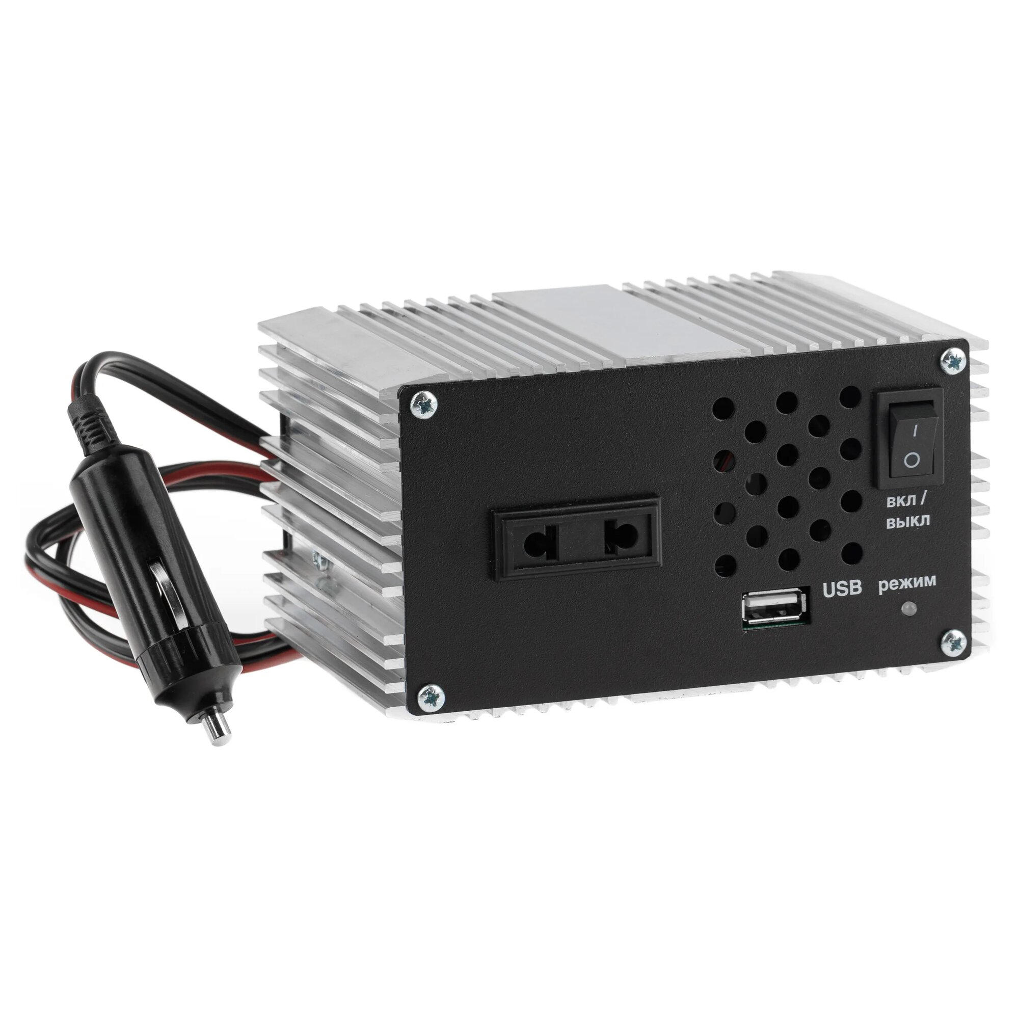 Преобразователь напряжения ПН-60, 12 - 220 В, 450 Вт, USB LECAR