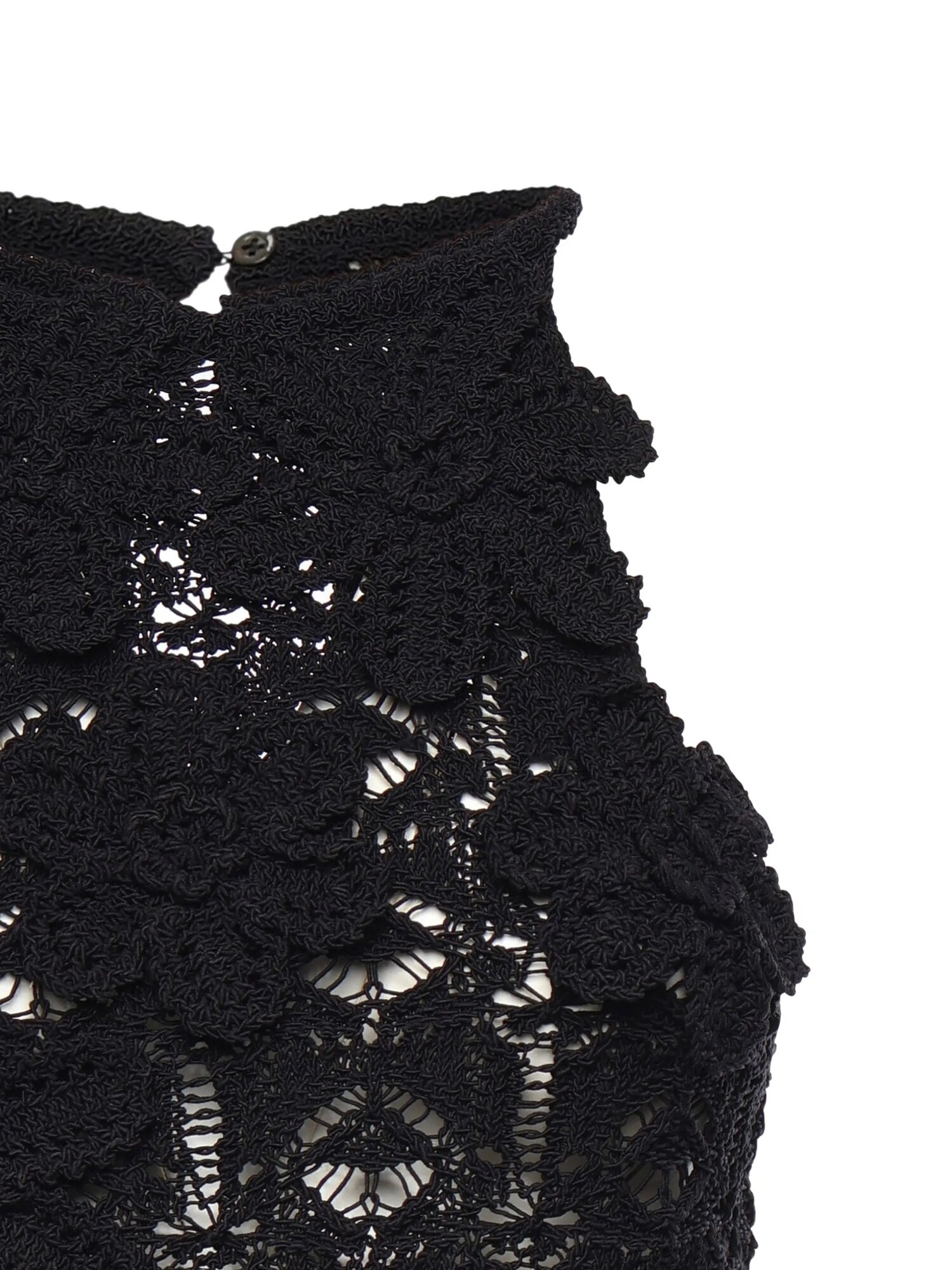 Топ Pinko Crochet tank top, размер XS, black/black — фото 1