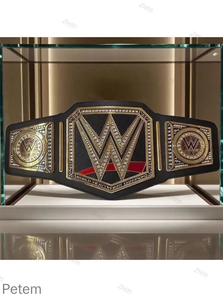 Точная копия незабываемого чемпионского титула WWE World Championship belt в супертяжелом весе, боксерский поединок на золотой пояс 1:1, высота 125 см