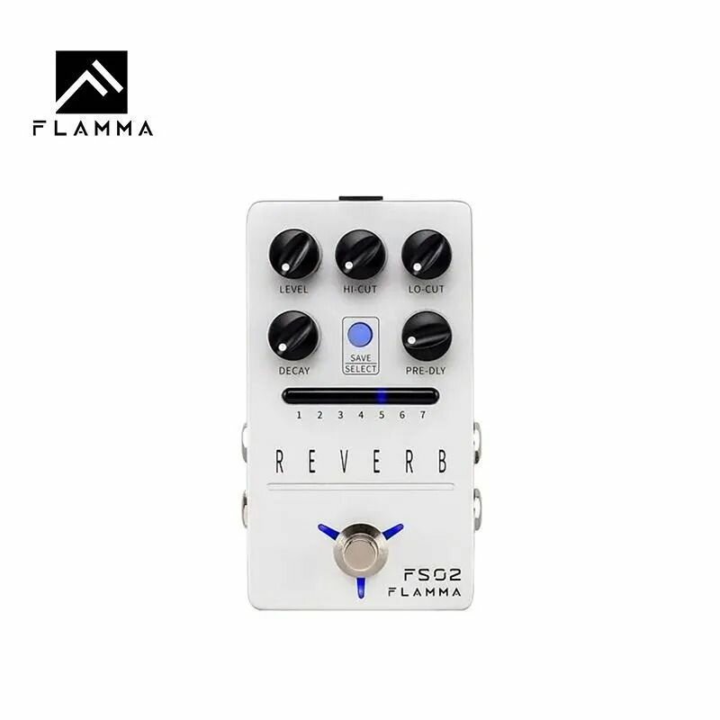 FLAMMA FS02 Гитарная педаль реверберации Стерео цифровая педаль эффектов 7 сохраняемых предустановленных слотов