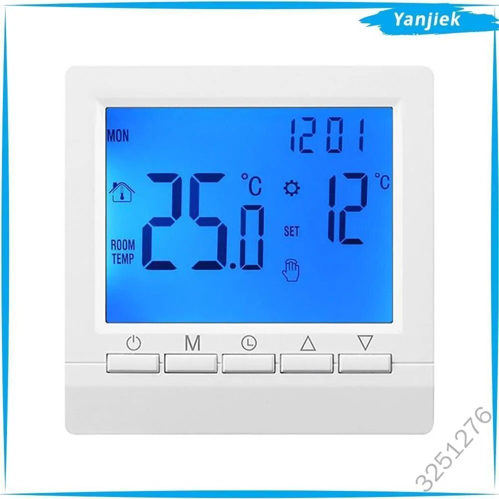 Терморегулятор/термостат цифровой для систем отопления котлов, белый