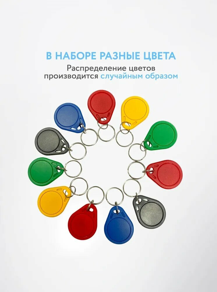 Ключ для домофона Mifare MF3 13,56 МГц, перезаписываемая заготовка, 10 шт.
