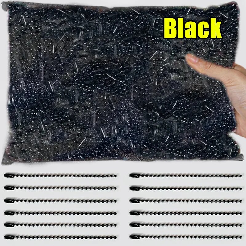 Черные металлические шариковые цепочки для бисера, 30шт