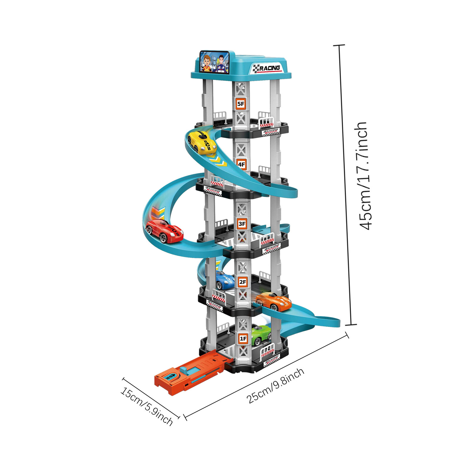 Интерактивная сборка автомобильной рампы Игрушечный автомобильный трек , Игрушечный трек