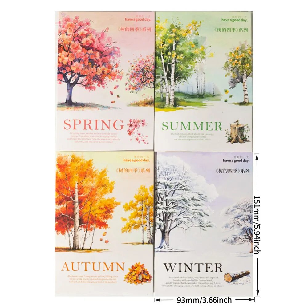 Набор стикеров "Mr. Paper", 50 шт, японский стиль, с деревьями, PET, для декора