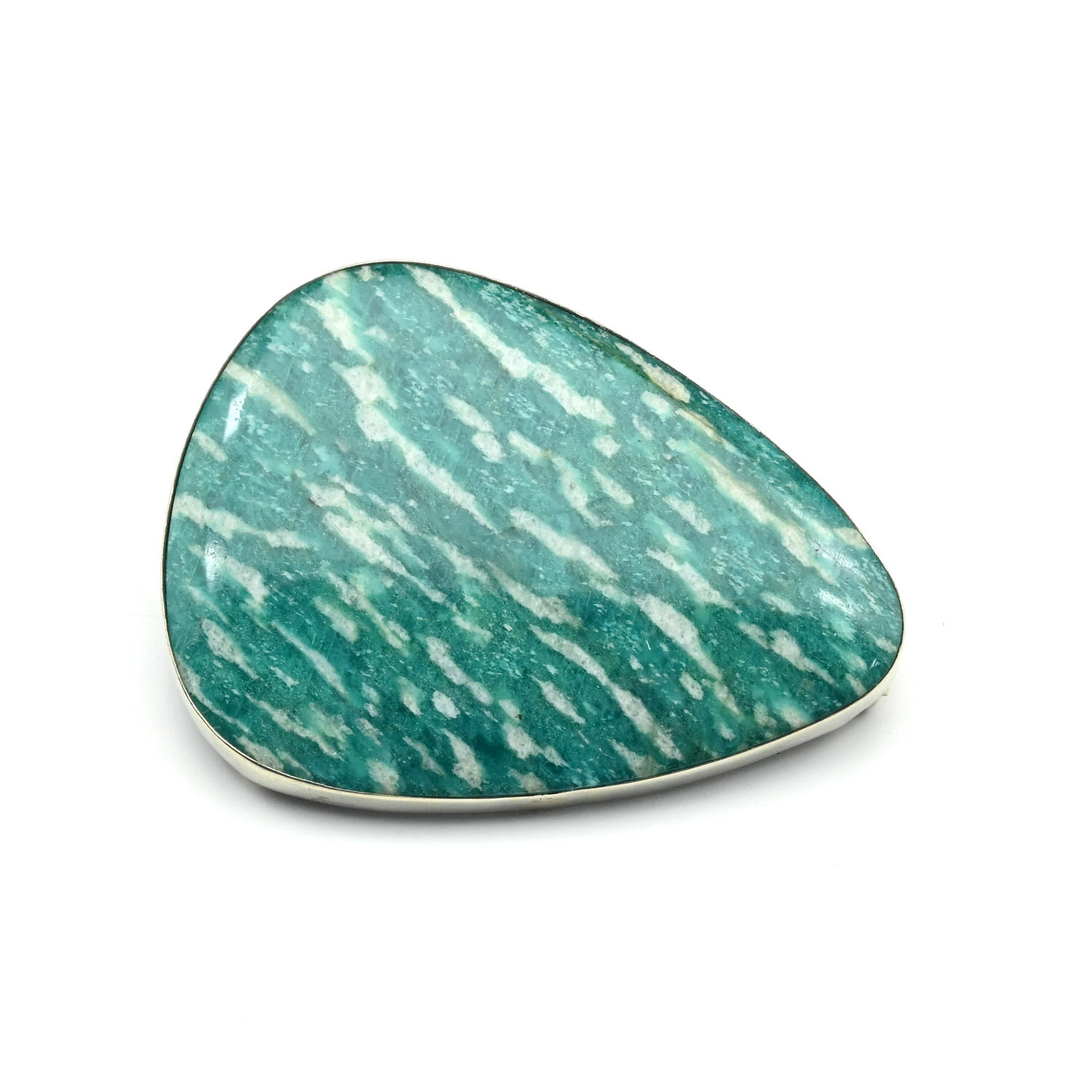 Брошь, амазонит