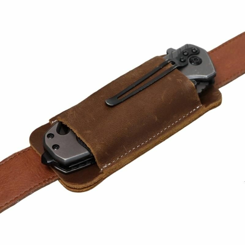 Чехол для режущего инструмента с креплением на пояс, Брови из натуральной кожи