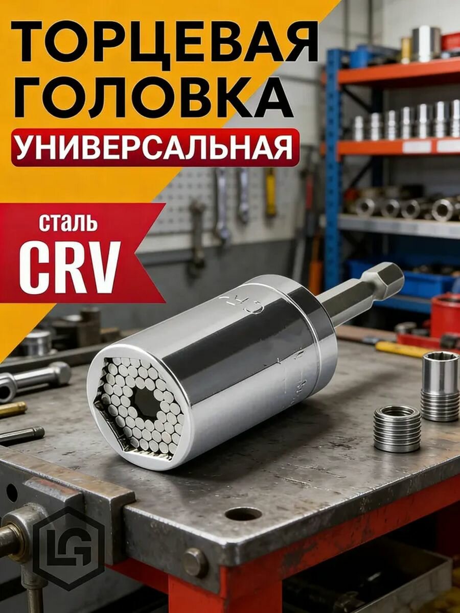 Головка торцевая универсальная 7-19мм