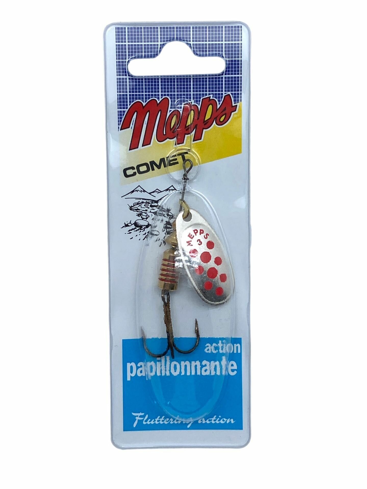 Блесна для рыбалки вращающаяся MEPPS "Comet PTS Rouges AG" №3 (6,5г) блистер