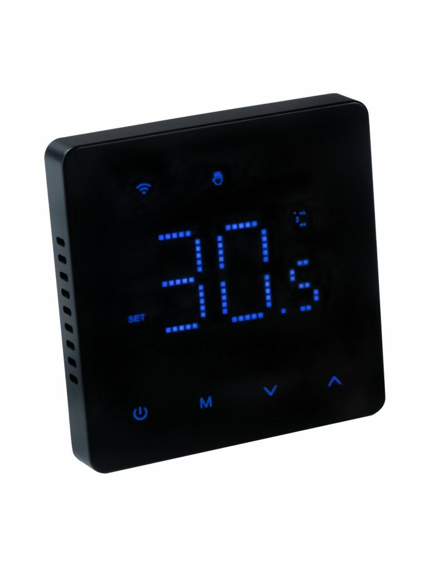 Хронотермостат комнатный VALTEC для электрического теплого пола WIFI, черный, VT. AC608. B.0