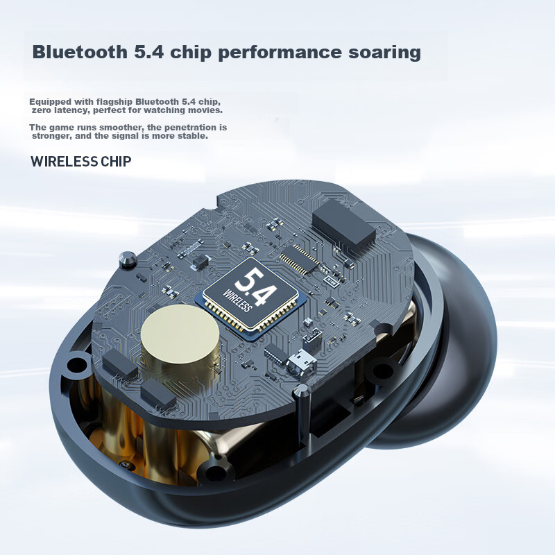 Беспроводные наушники Chuanggu Bluetooth вкладышные с зеркальным дисплеем HiFi звук длительный заряд умное
