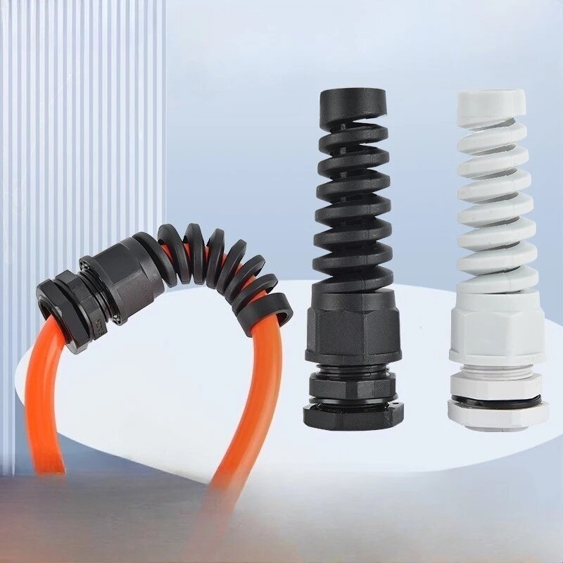 Водонепроницаемые кабельные вводы PG7 PG9 PG11 PG13.5 PG16 PG19 PG21 из нейлона 2PCS PG11 (white)