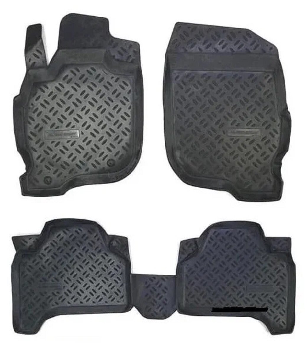Mitsubishi Pajero Sport (2008-15) модельные коврики всалон (3D с подпятником) (Крепеж)