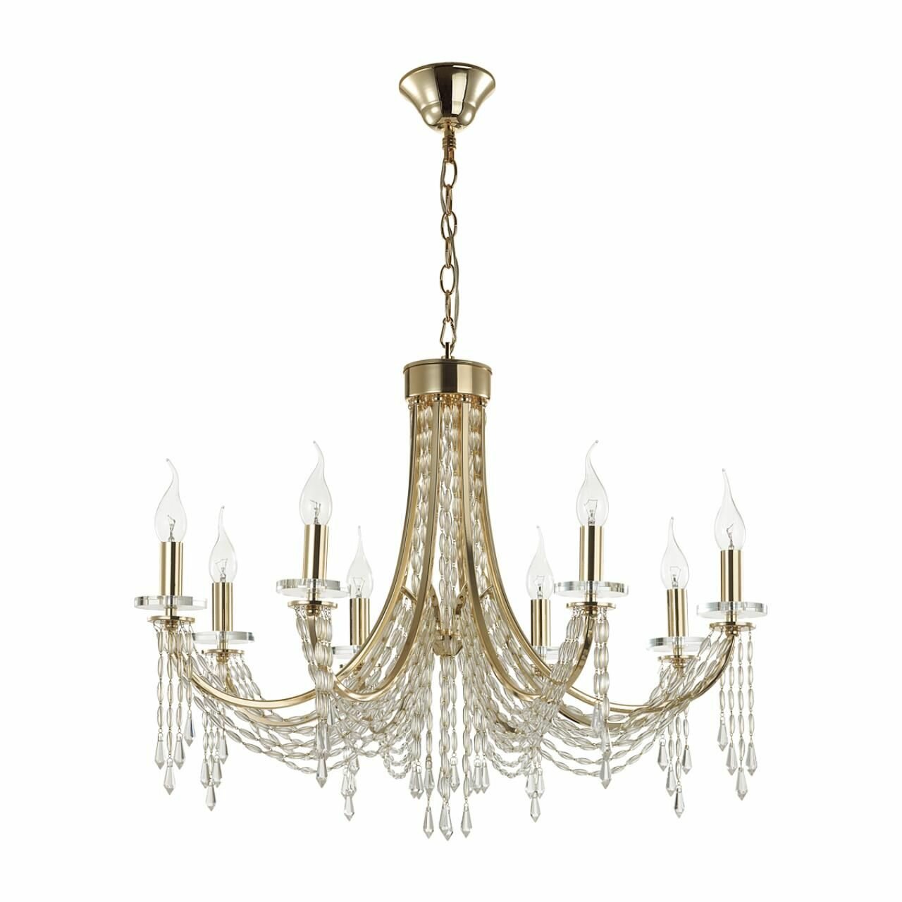 Люстра хрустальная потолочная ODEON LIGHT 5063/8 CAPEL, E14, 8х40Вт