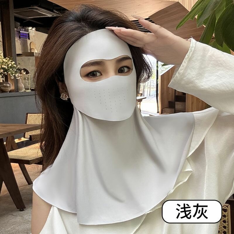 Летняя солнцезащитная маска из легкой ткани защищает от уф лучей удобная для городских прогулок подходит для всех