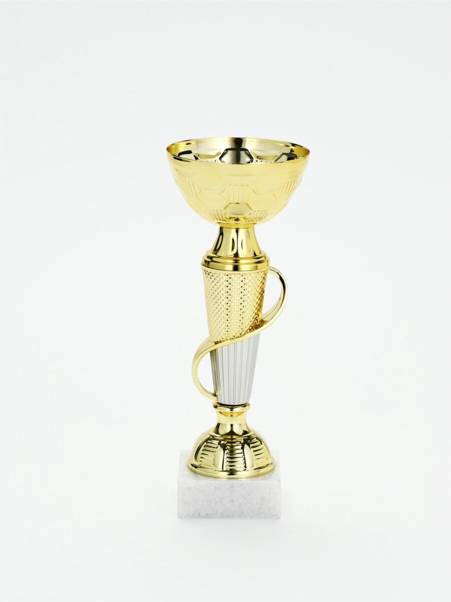 Кубок 193F, наградная фигура, золото, подставка мрамор, 18×7×7 см