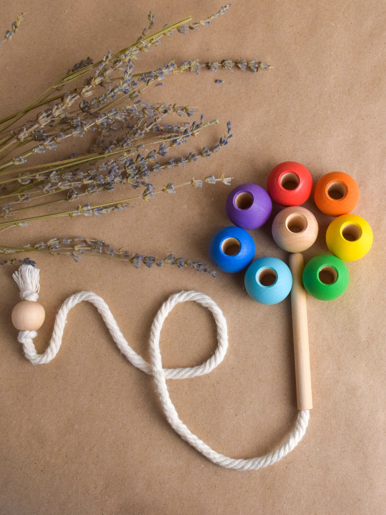 Шнуровка для Детей Малышей Развивающая Бусы Деревянная Игра