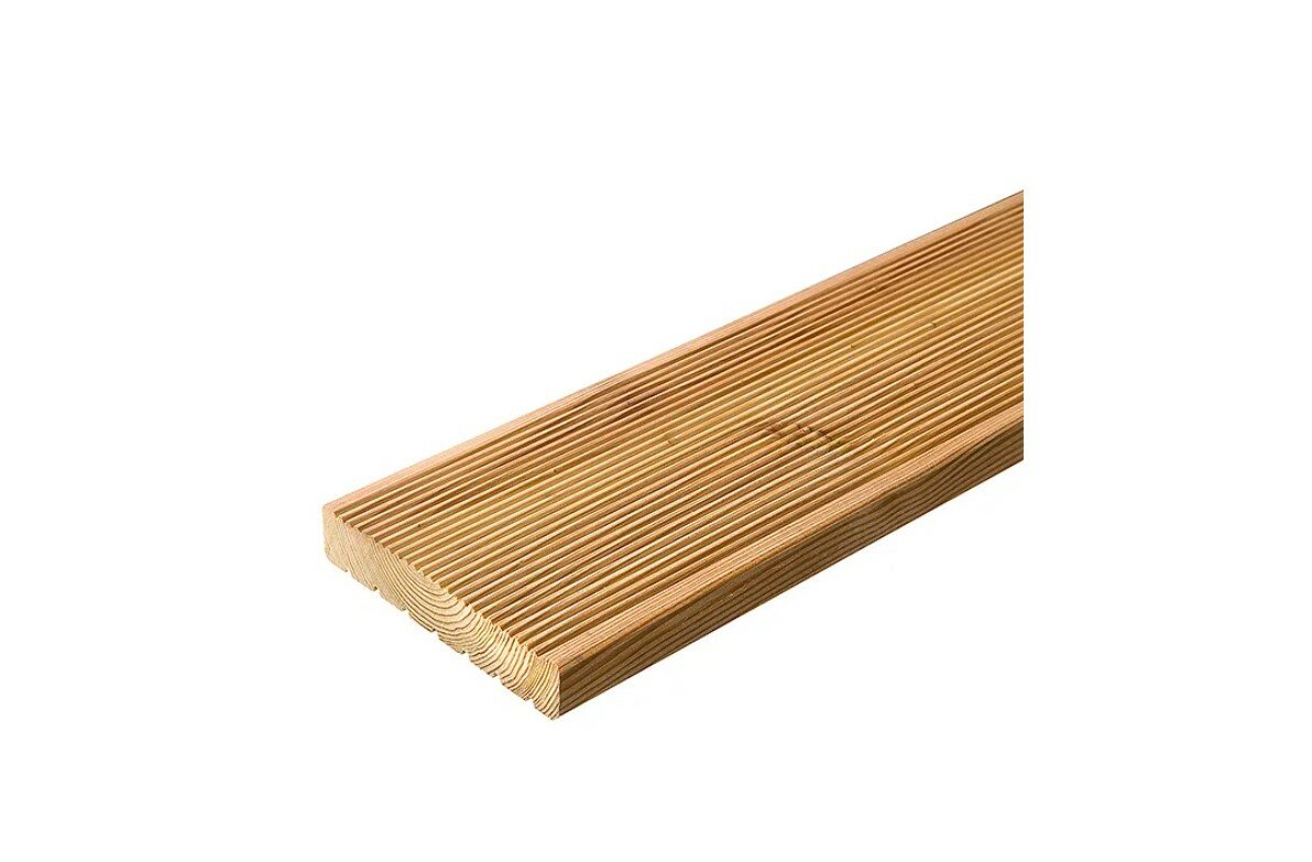 Доска террасная 27х143х3000 мм лиственница сорт АВ S раб.=0,429 кв. м