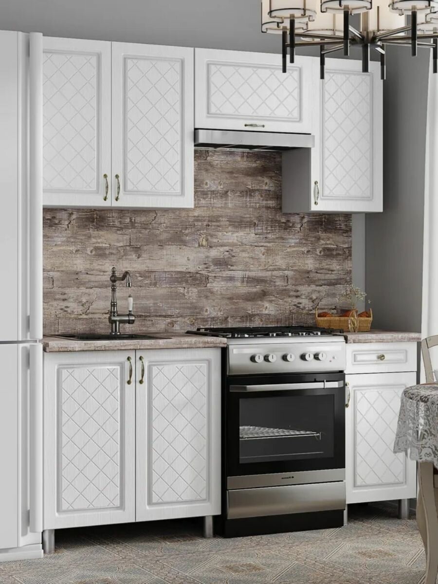 Кухонный гарнитур (кухня) Версаль 1.8 м с окапом, МДФ фасад, корпус ЛДСП, 1800х2160х430 тэкс