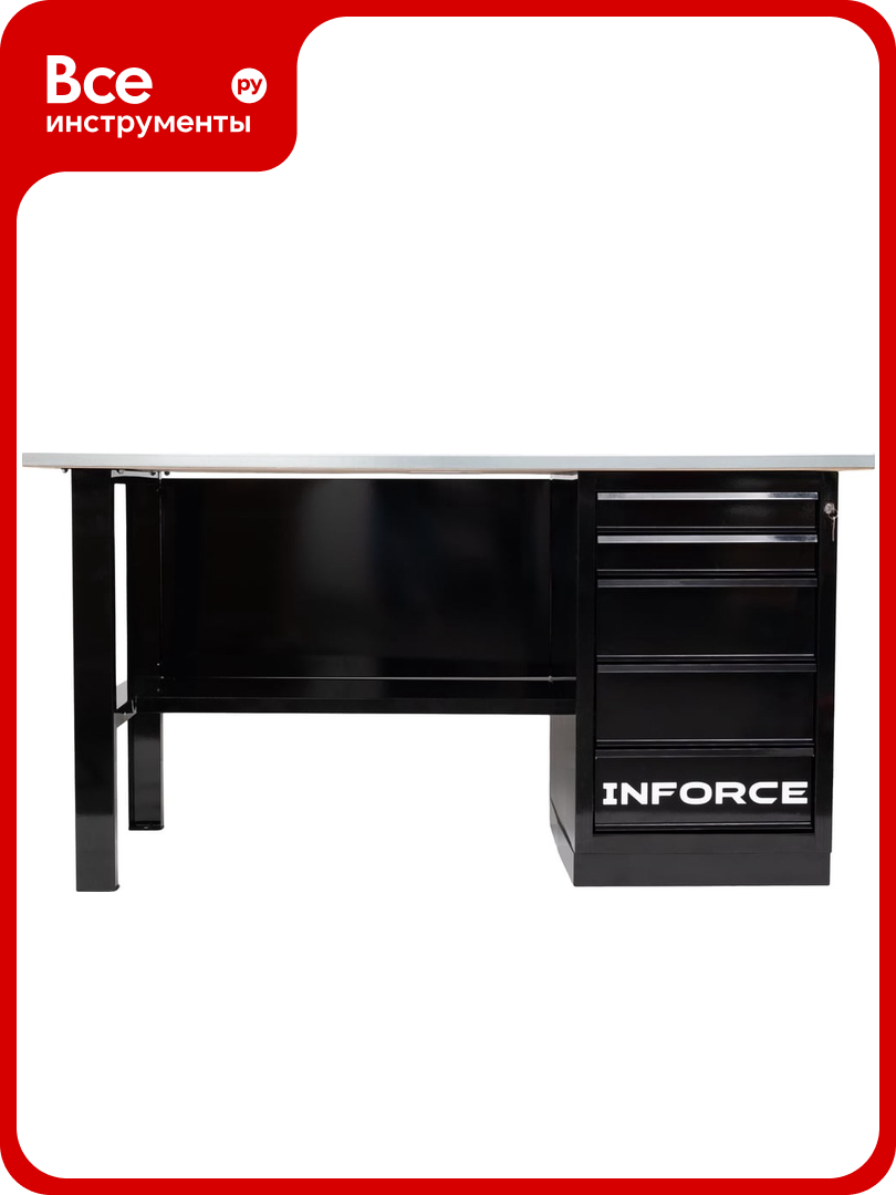 Верстак с драйвером Inforce 1600х686х845 LW-2 допустимая нагрузка на стол 1000кг, 05-01-006