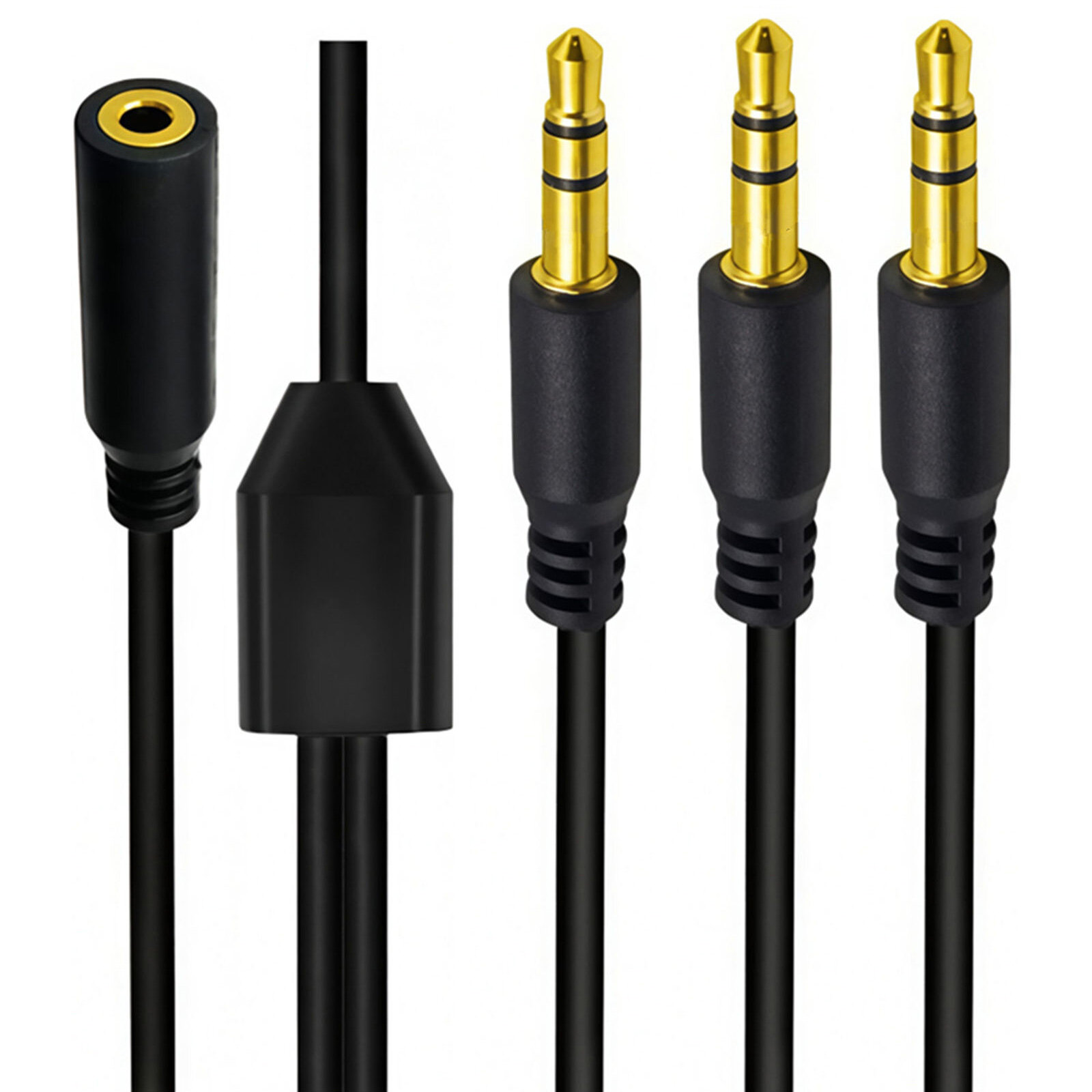 35 мм аудиоразветвитель с позолоченными разъемами для устройств