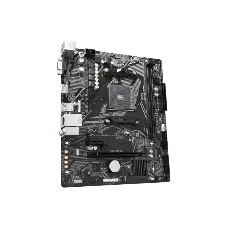 Материнская плата GIGABYTE AMD A520 sAM4, DDR4 (до 64 ГБ), HDMI 2.1, mATX