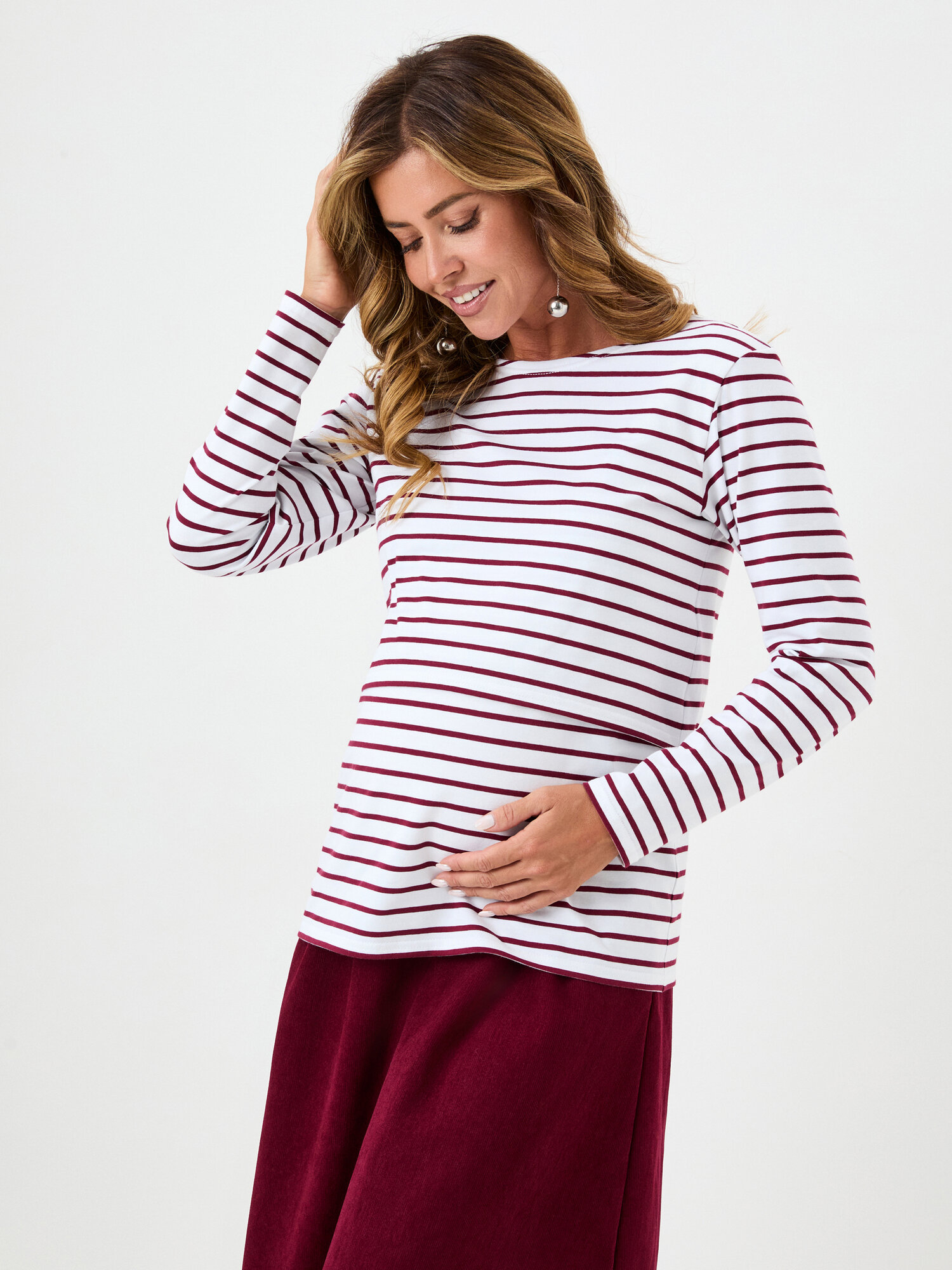 Лонгслив для беременных и кормящих