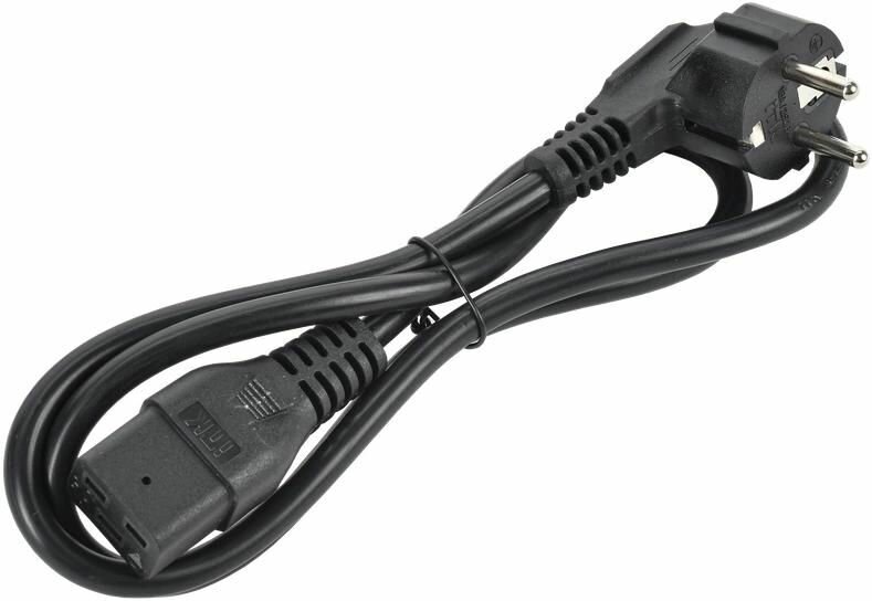 Шнур питания ITK C19-Schuko, проводник 3х1,5 мм2, 1 м, 230 В, 16 А, черный (PC-C19D-1M)