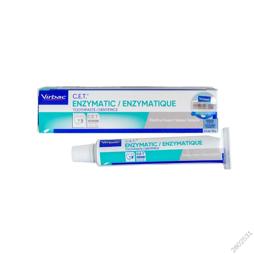 Virbac C.E.T. Enzymatic Зубная паста для собак и кошек со вкусом курицы, 70 г