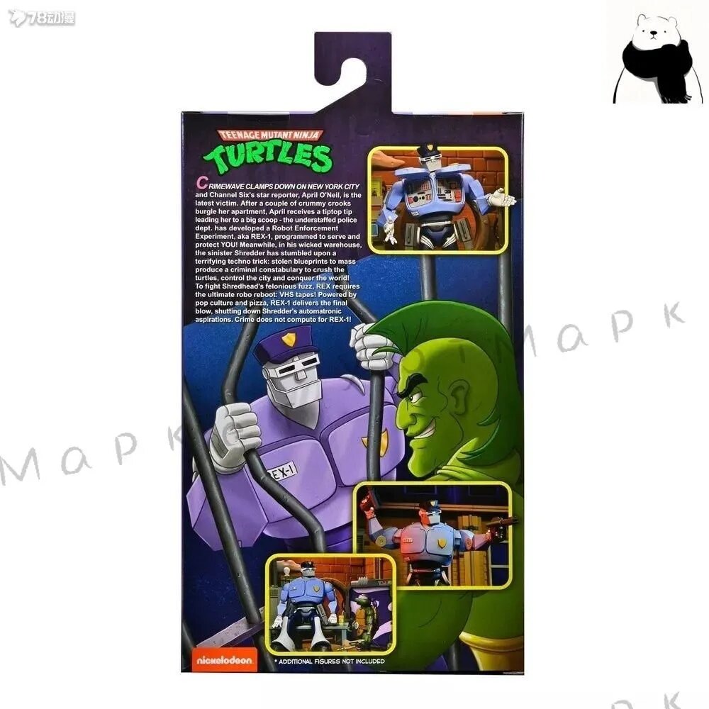 Коллекционная фигурка полиция Rex-1 / Черепашки-ниндзя NECA 54292 Teenage Mutant Ninja Turtles, ABS пластик, 18 см — фото 1