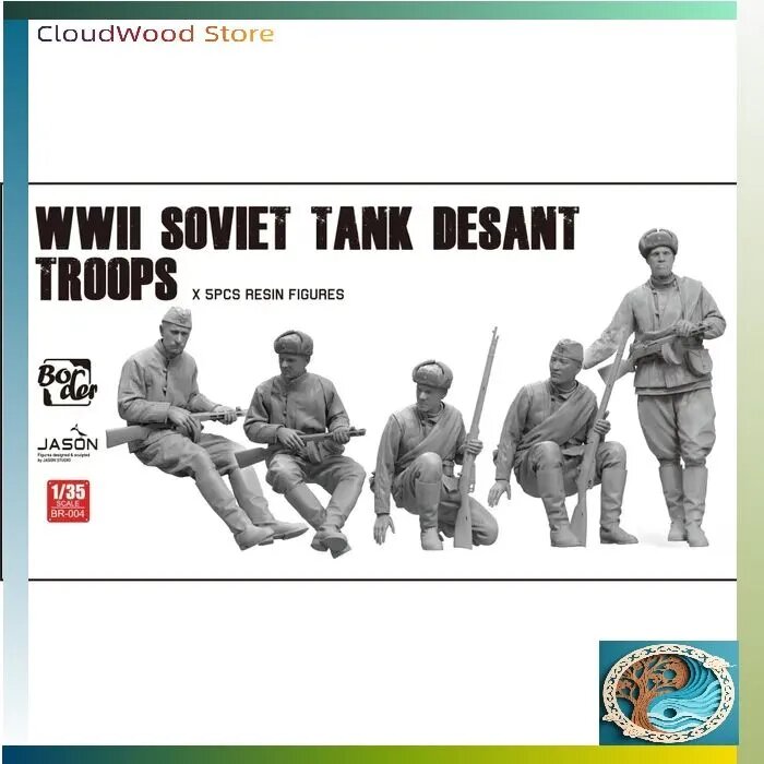 Сборная модель Border Model 1/35 Советские танковые десантные войска времен Второй мировой войны (5 фигурок) BR-004