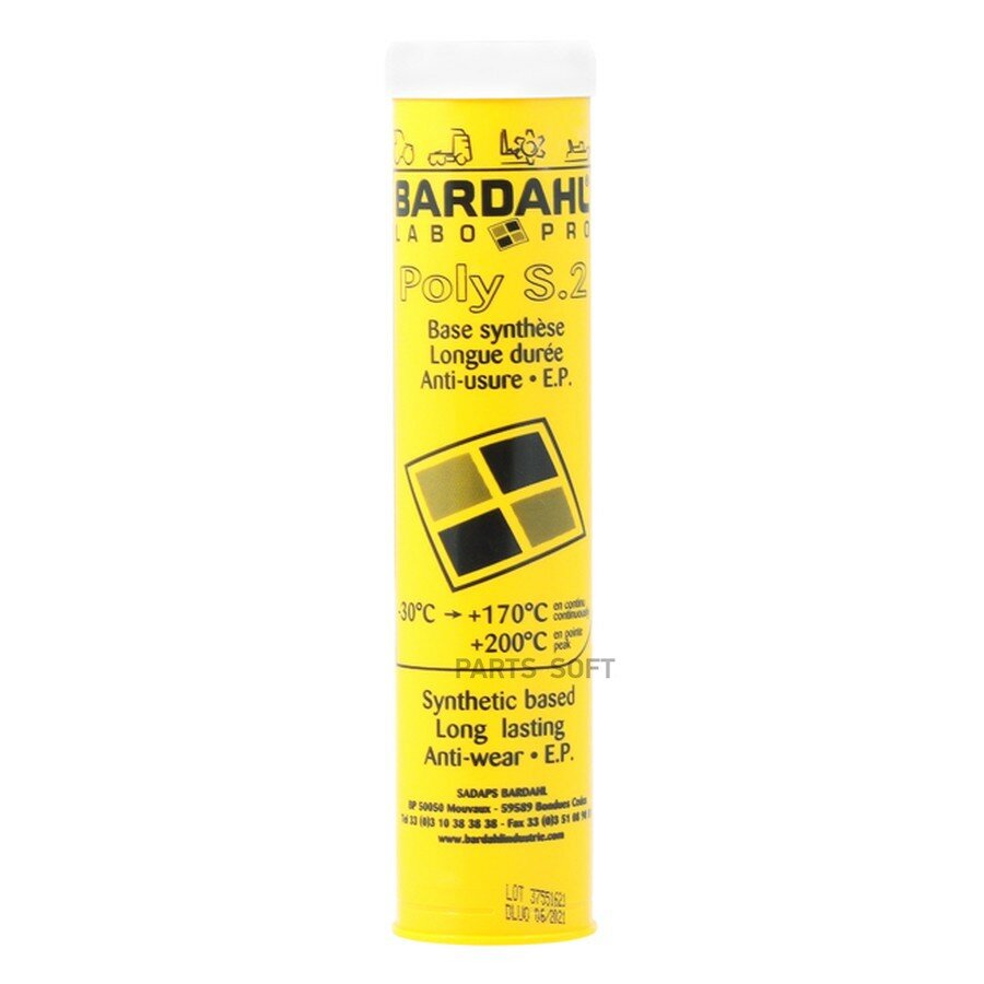BARDAHL 1700 POLY S2 Универсальная многоцелевая полусинтетическая смазка 400мл