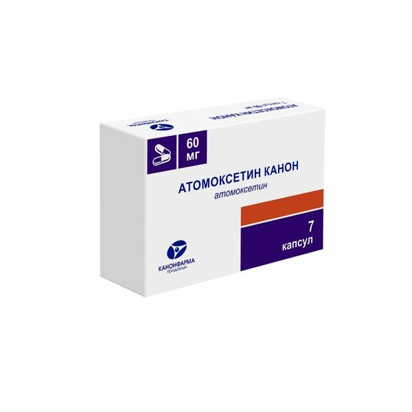 Атомоксетин Канон капсулы 60мг 7шт