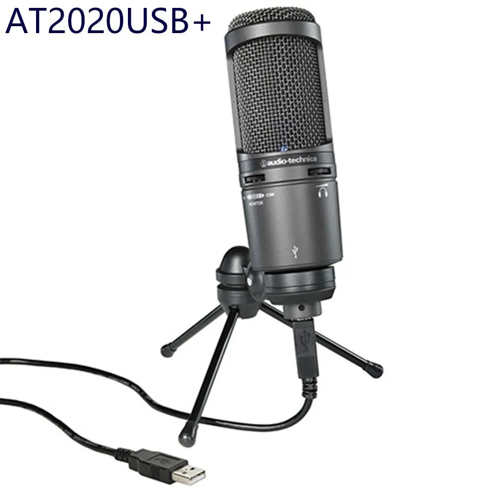 Audio-Technica Микрофон студийный AT2020USB+, черный