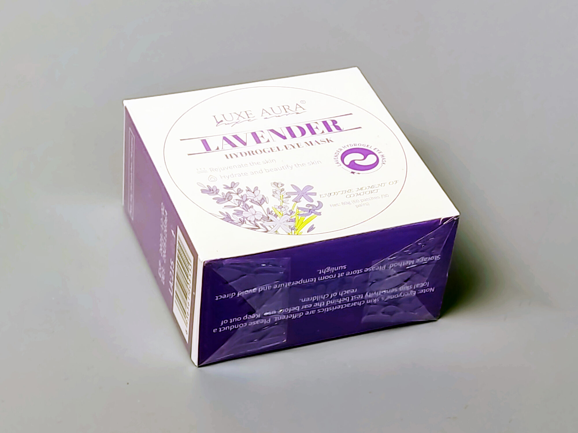 Гидрогелевые патчи для глаз LUXE AURA с экстрактом лаванды, 60 штук