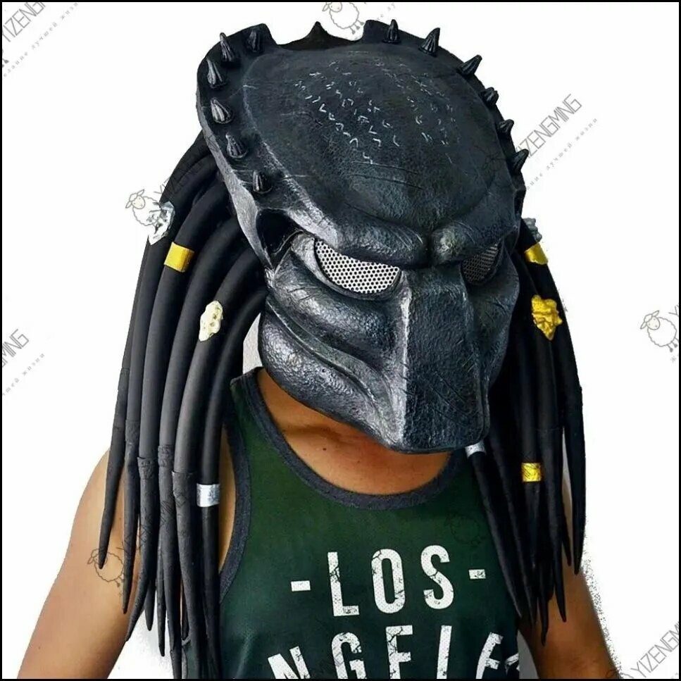 Эксклюзивная маска Хищника 30x27 см для косплея в инопланетных войнах