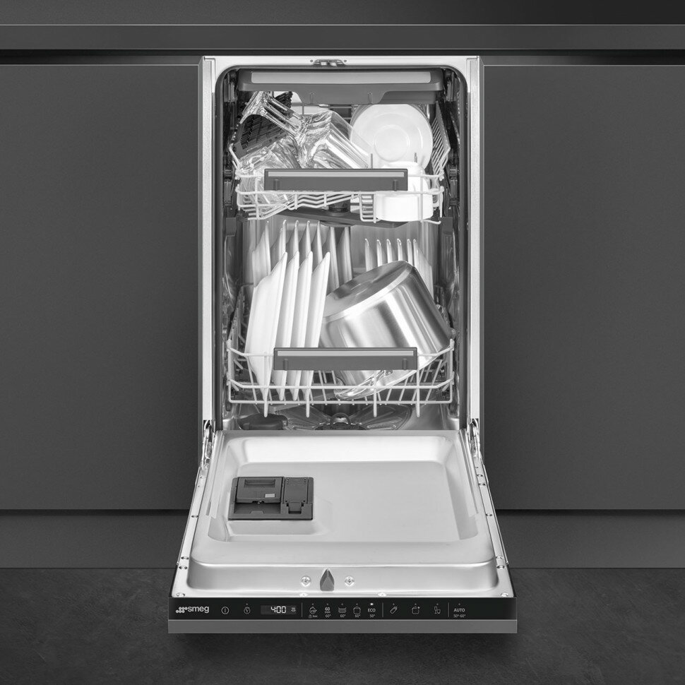 Посудомоечная машина встраиваемая Smeg ST4533CIN, конденсационная сушка, 10 комплектов