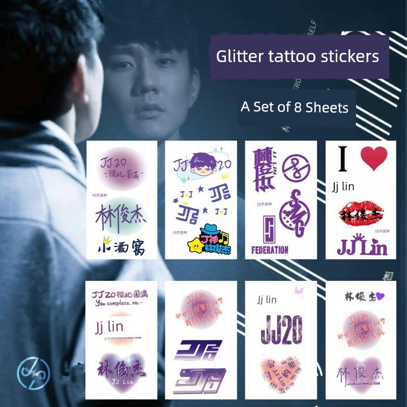 Набор наклеек JJ Lin с флуоресцентным эффектом, 30 шт. для фан-мерча