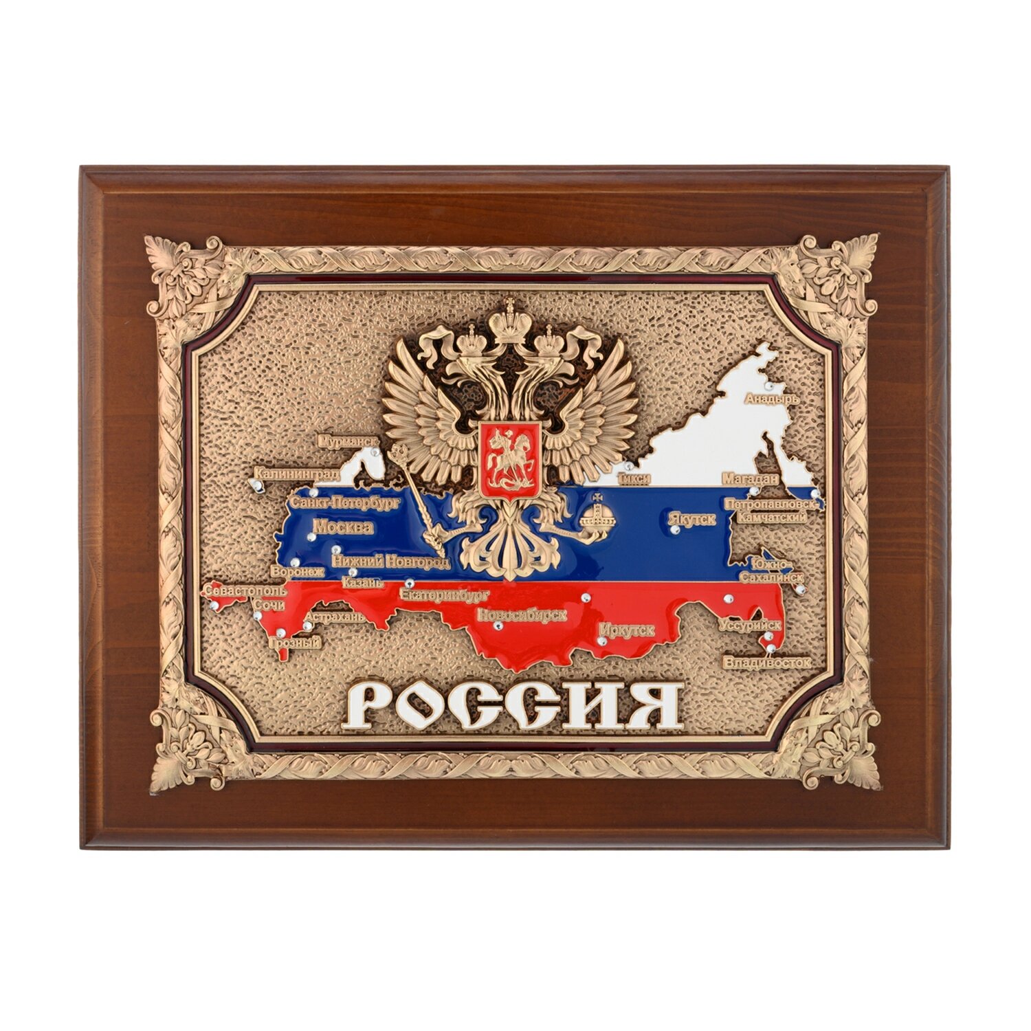 101536 /ПМ-14 Гальванопластика Панно "россия" в ПУ