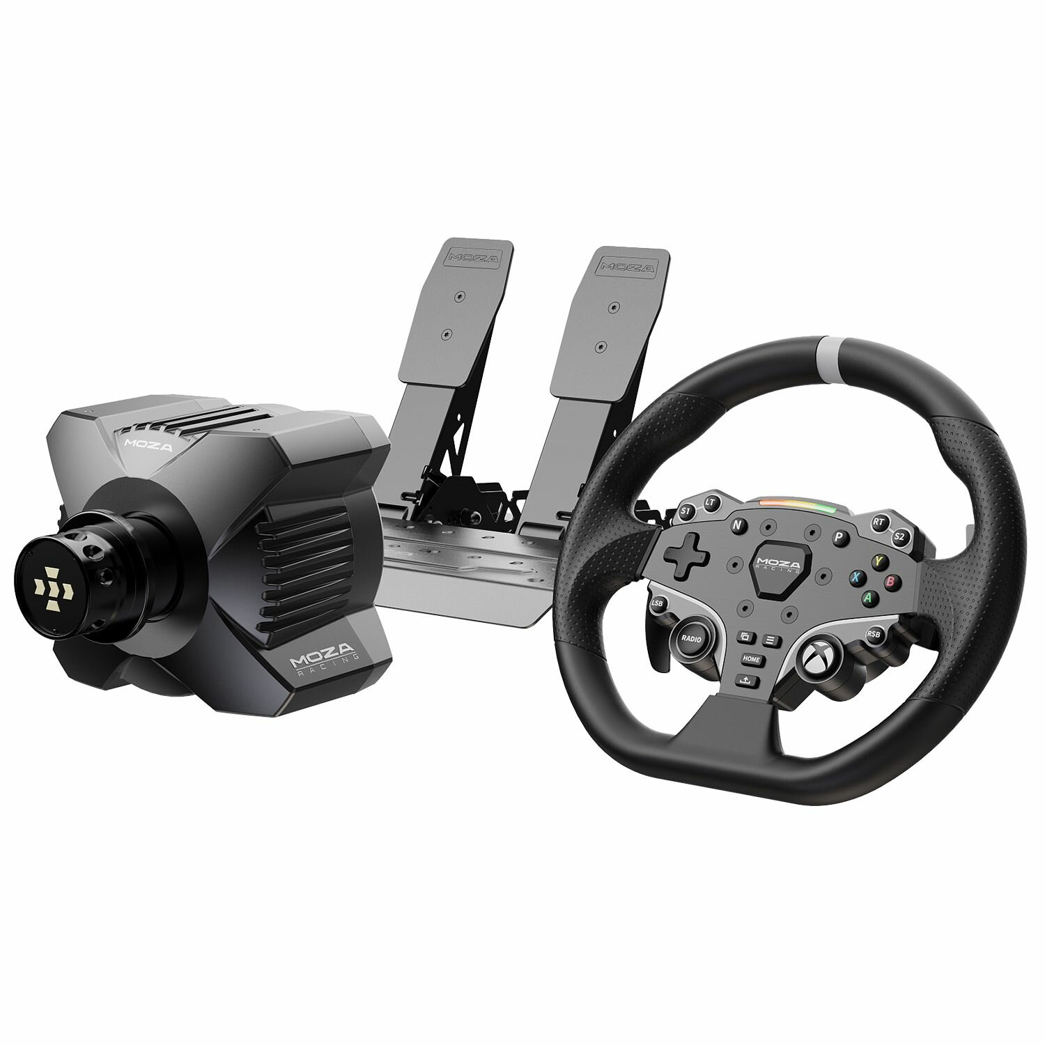 Игровой руль MOZA R3 Bundle R3 Base, ES Wheel, SR-P Lite double Pedals, Table Clamp) RS053