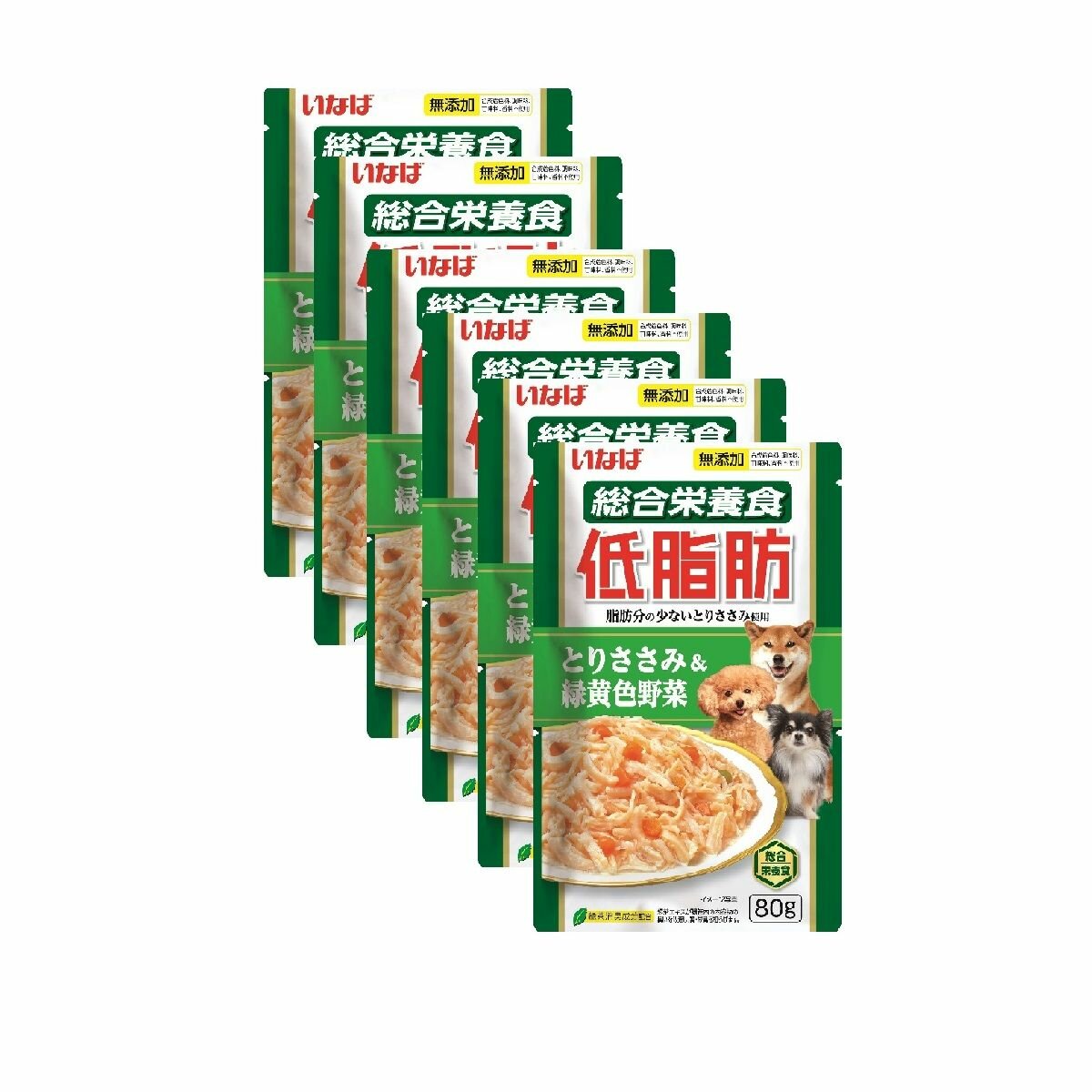 Влажный корм для собак Inaba Teishibo Куриное филе с овощами в желе 80г*6шт