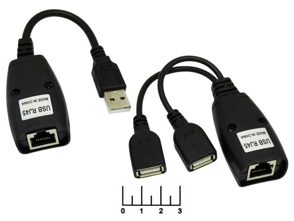 Комплект для передачи USB сигнала по витой паре 2USB гнезда до 45м H60