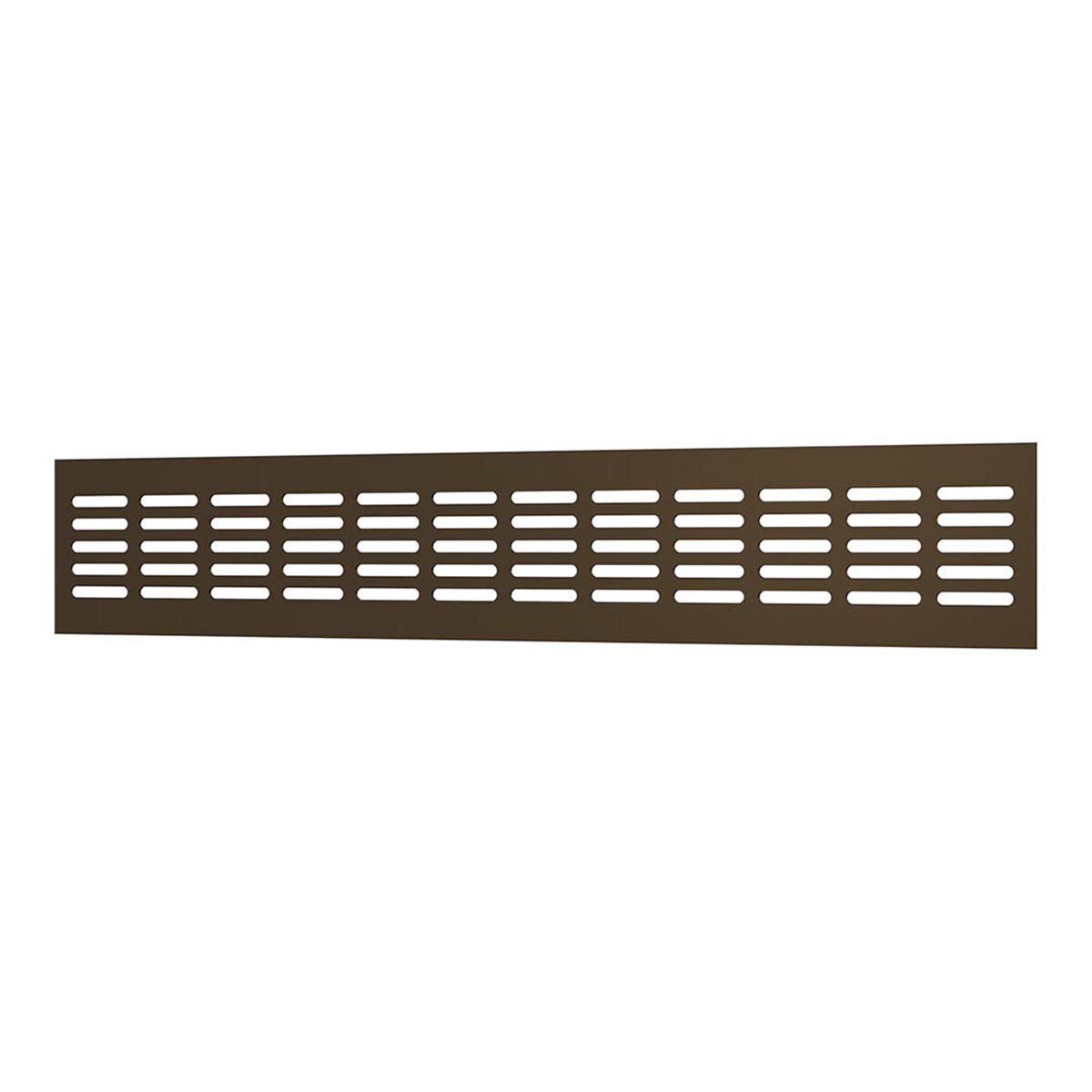 Вентиляционная решетка ЭРА переточная с сеткой 480х80 мм алюминиевая, цвет бронза