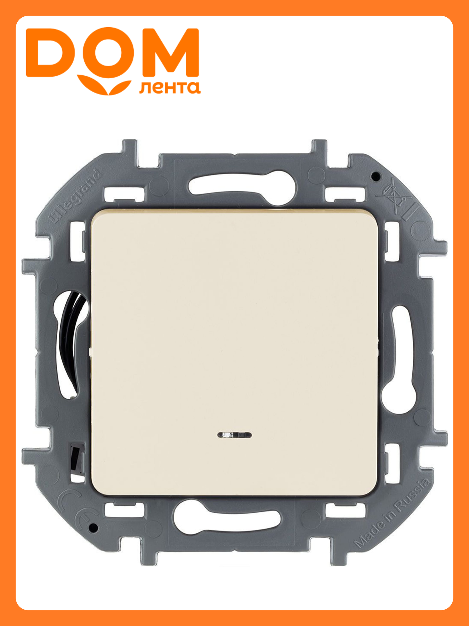 Переключатель Legrand Inspiria 673661 1 клавиша с индикатором слоновая кость