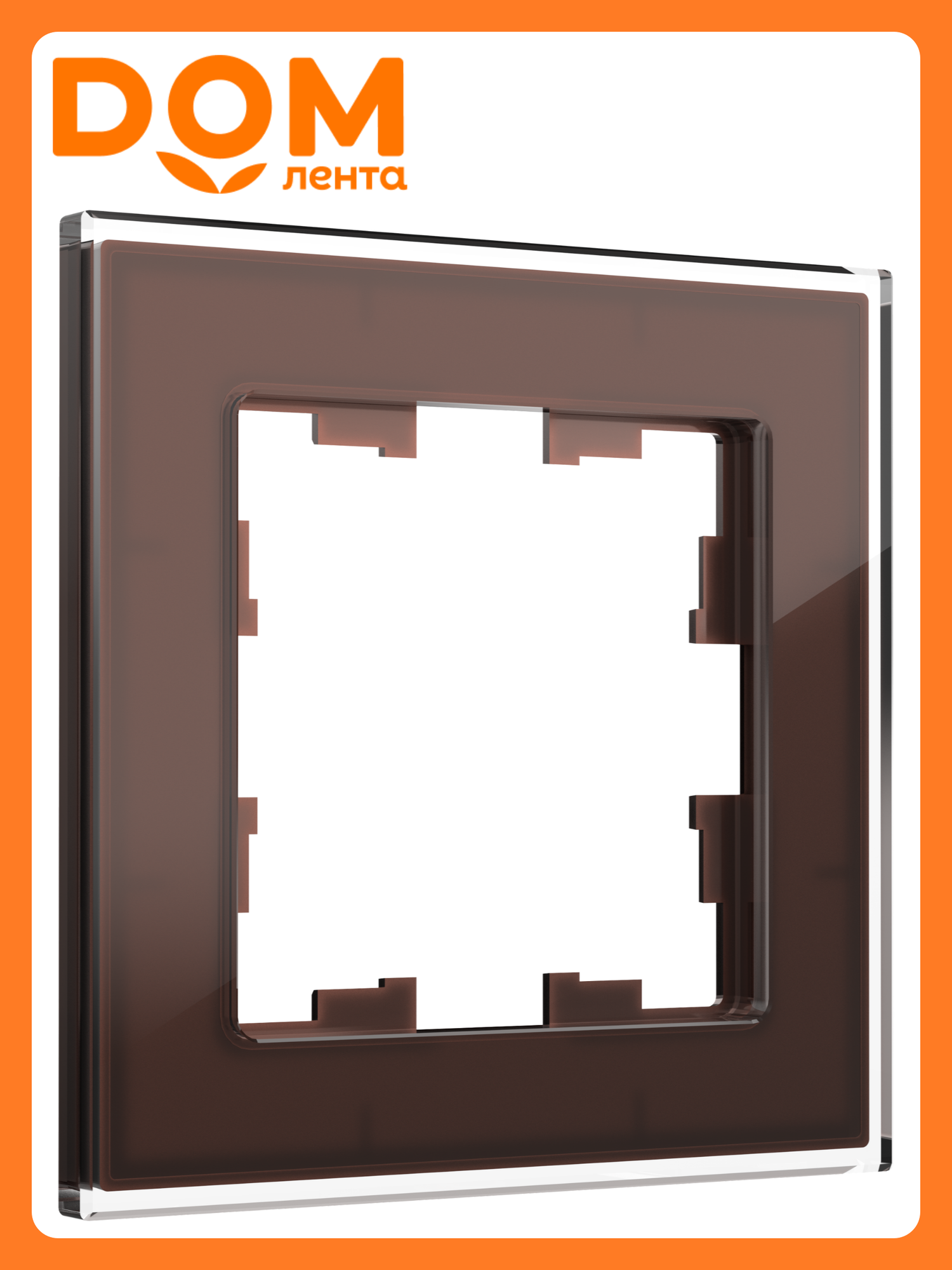 Рамка IEK BRITE РУ-1-2-БрТБ, 1-местная, стекло, цвет бронза, IP20