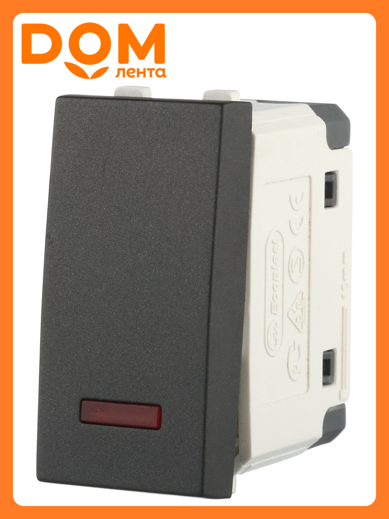 Переключатель CROSSLINK LK45 1 клавиша с индикацией черный бархат